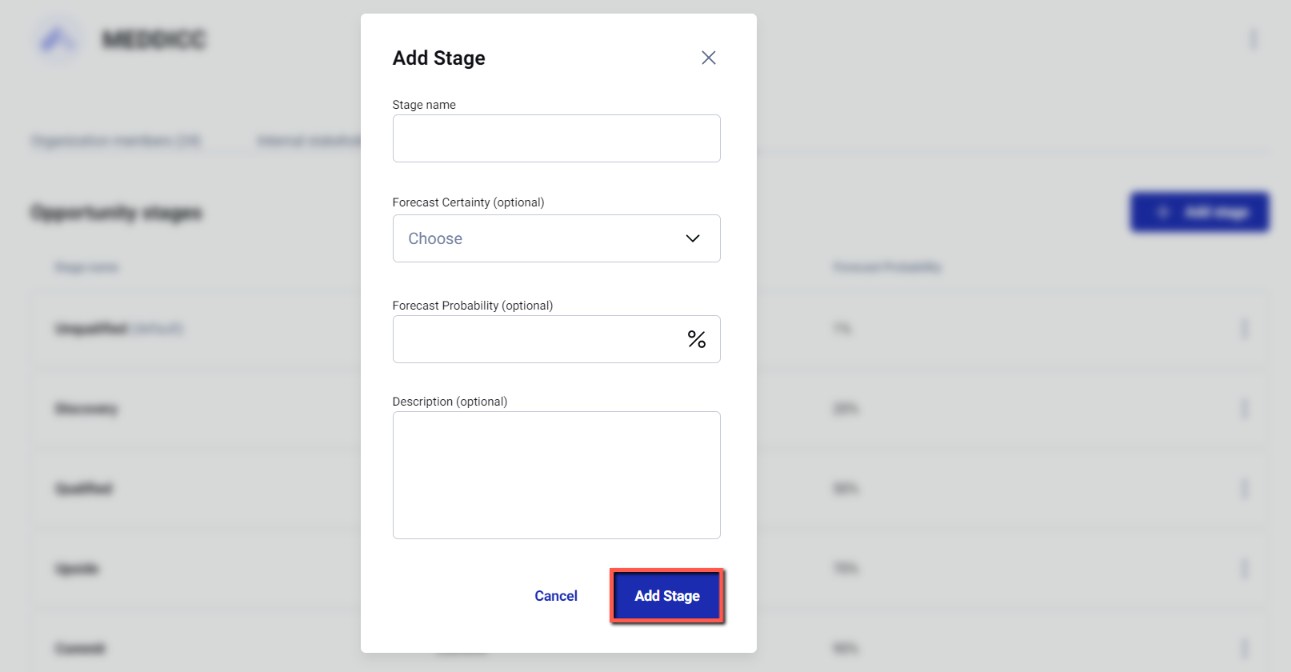 How to set up opportunity stages?